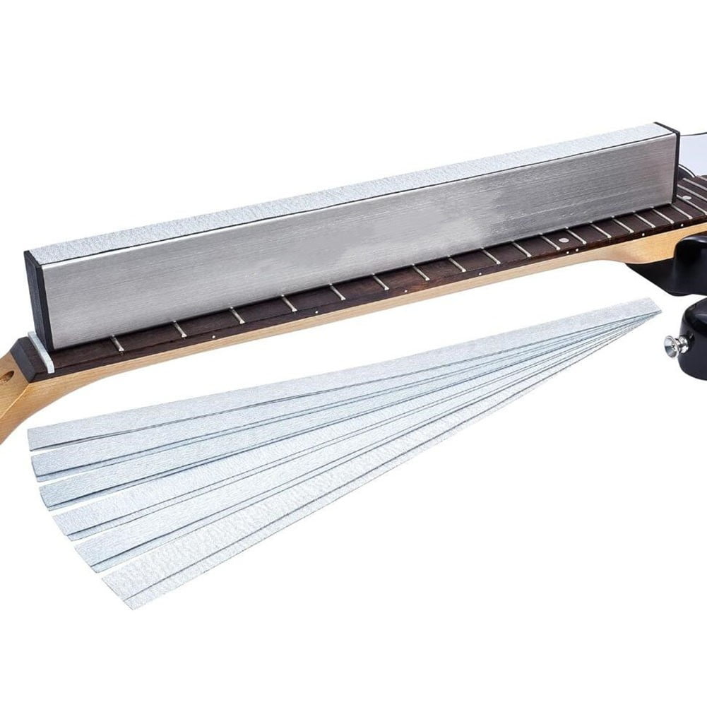 Guitar Neck Fret Leveling Bar with 6 Sandpaper for Luthiers and ...