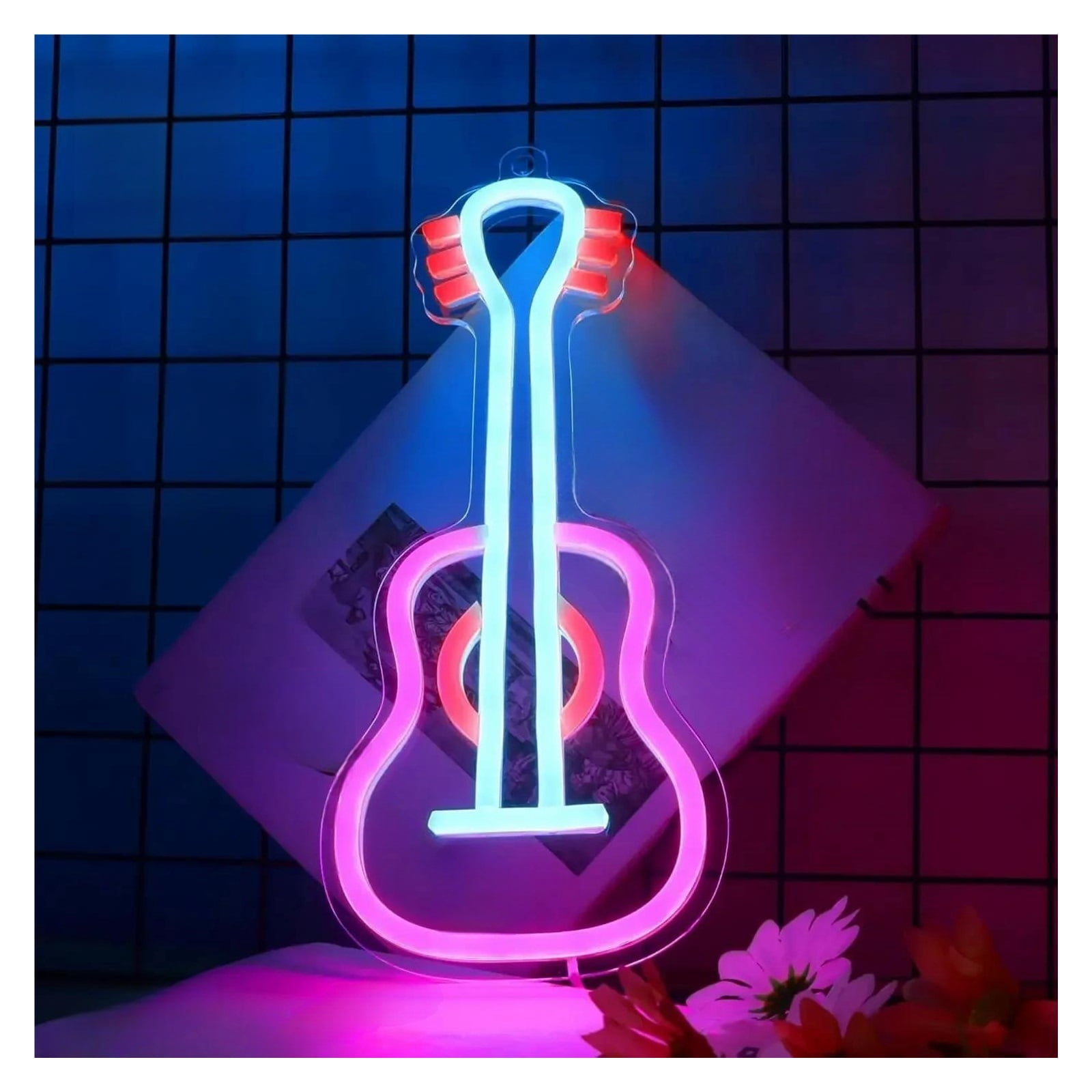 Guitar Neon Signs Dimmable USB Powered LED Neon Lights For Concert Shop ...