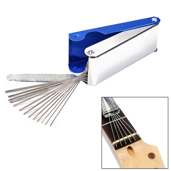 MABOTO Guitar Nut File Set Luthiers Tool Box 13 Sizes of Files 1 Flat ...
