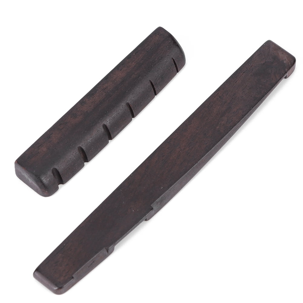 Guitar Nut Saddle Set White Cow Bone Musical Instrument Parts Black for ...