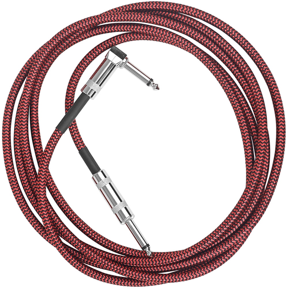 Guitar Patch Cable Woven 6.35mm Guitar Effect Cable Audio Connect Wire ...