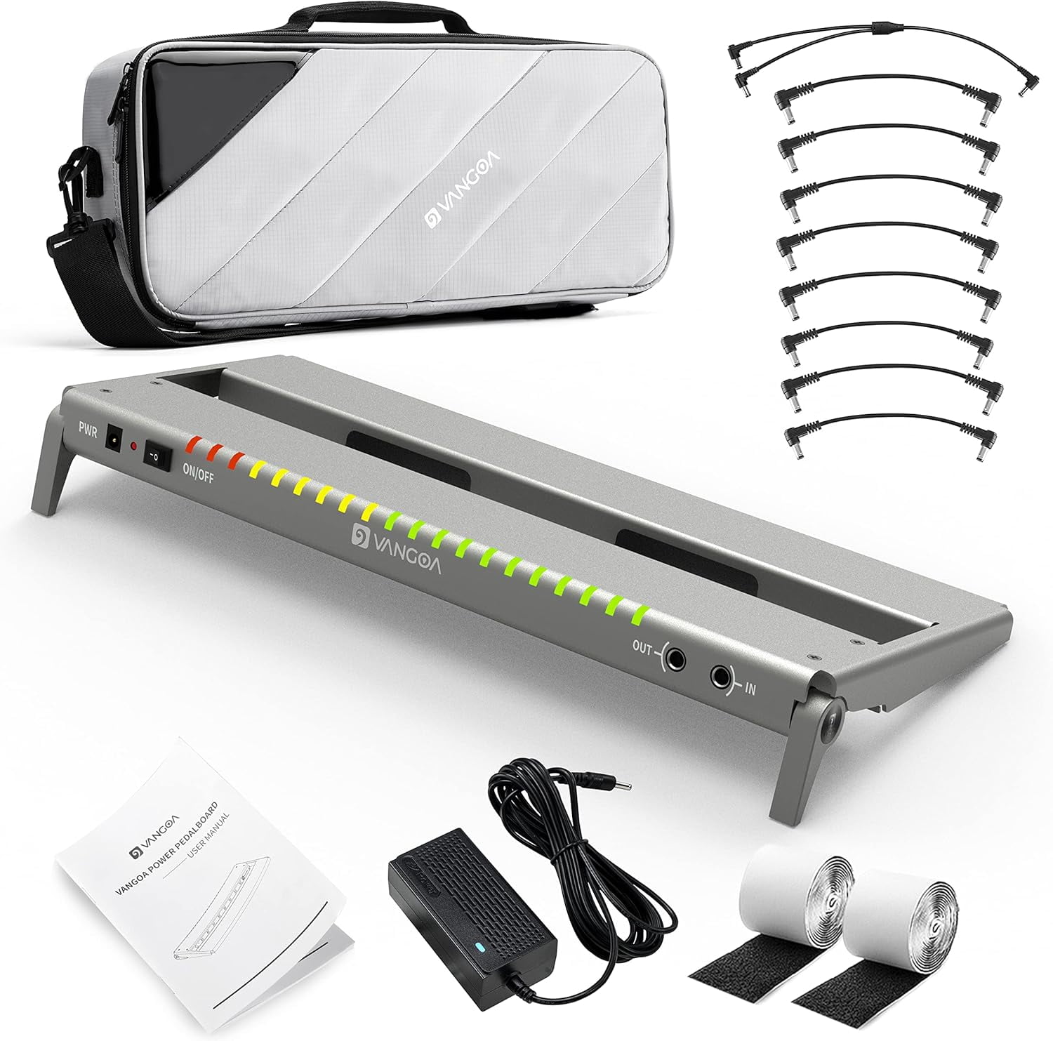 Guitar Pedal Board with Built-in Isolated Power , VPPD-S Small Portable ...