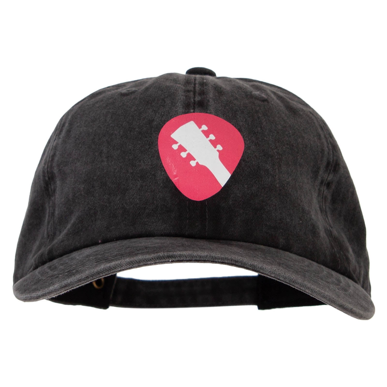 Guitar Pick Heat Transfer Unstructured Cotton Cap - Black OSFM ...