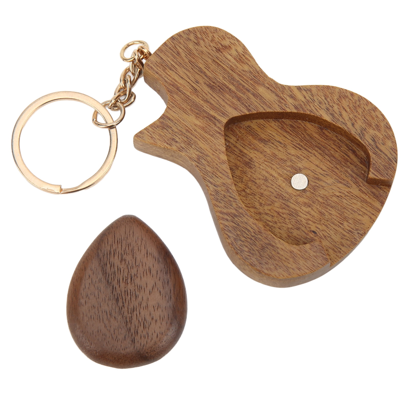 Guitar Pick Holder Keychain Solid Wood Hand Made Integrated Guitars ...