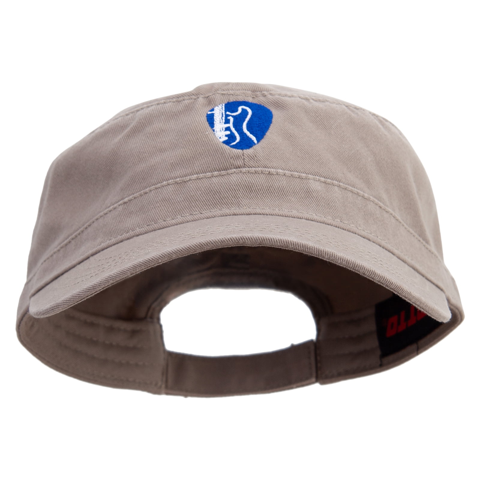 Guitar Pick Logo Embroidered Garment Washed Adjustable Army Cap - Dk ...
