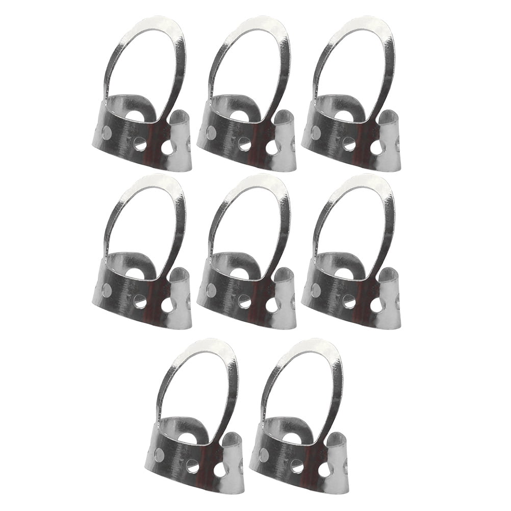 8 PCS Adjustable Thumb Pick Stainless Steel Hollowed Index Finger ...