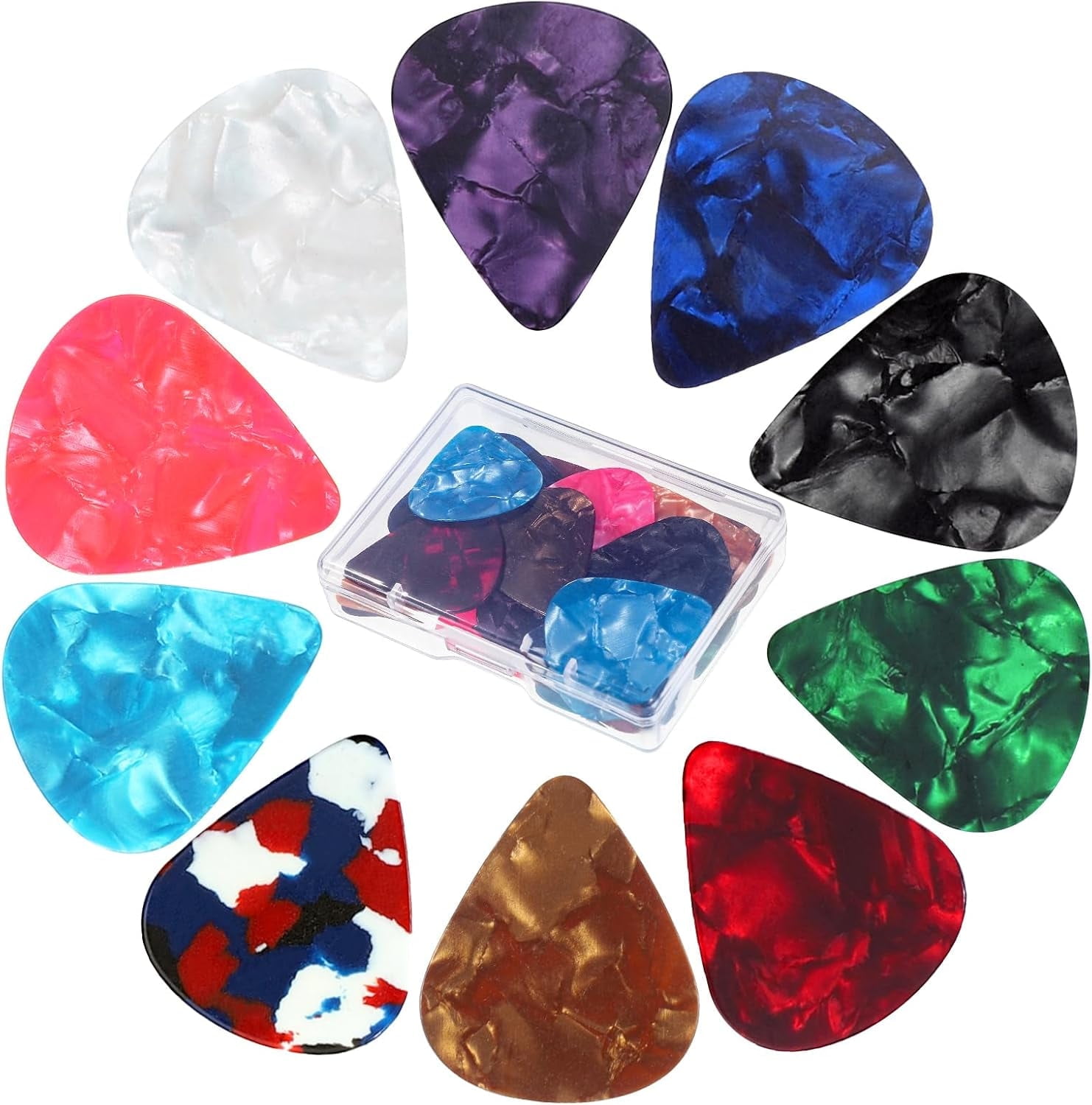 Guitar Picks 30 PCS, Abstract Art Colorful Celluloid Guitar Pick ...