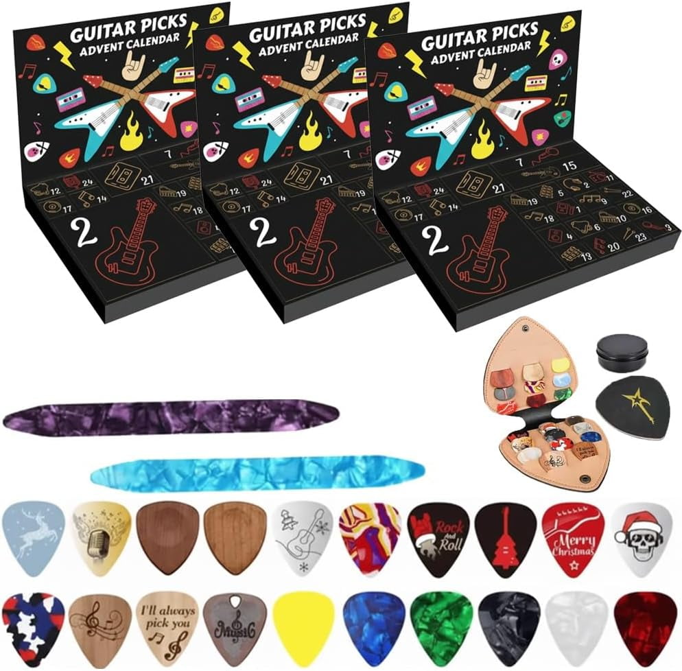Guitar Picks Advent Calendar 2025,24 Days of Musical Surprises for ...