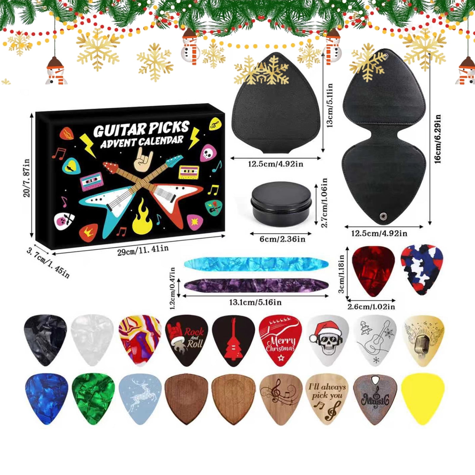 Guitar Picks Advent Calendar 2025 Adult Teens 24 Days Xmas Countdown ...