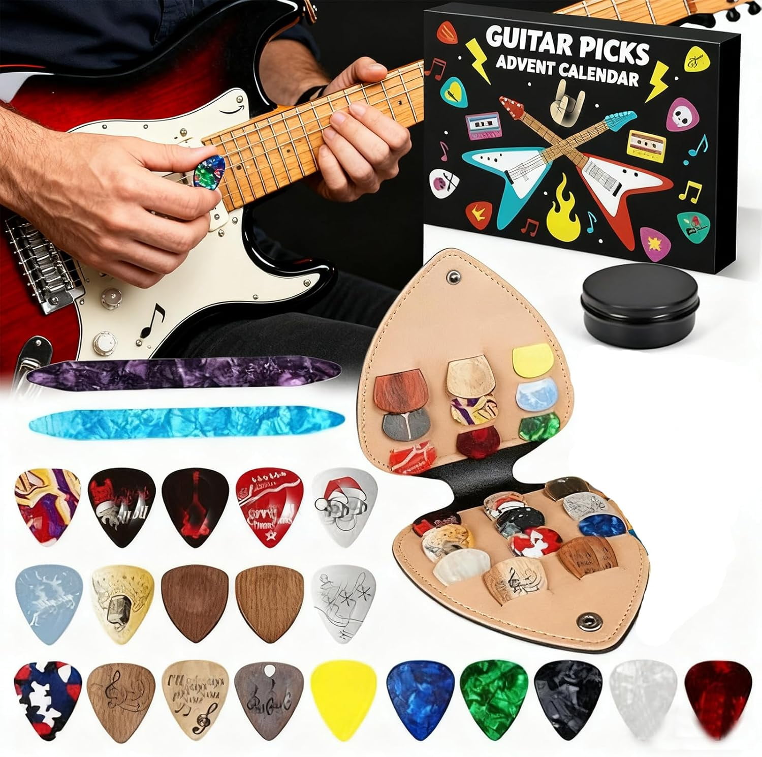 Guitar Picks Advent Calendars 2025, 24 Days Christmas Countdown ...