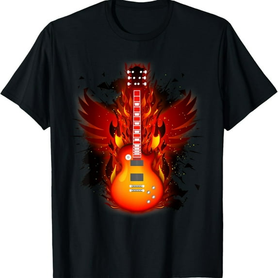 Guitar Pnix Fire Music Sound Acoustic Gift T-Shirt - Walmart.com