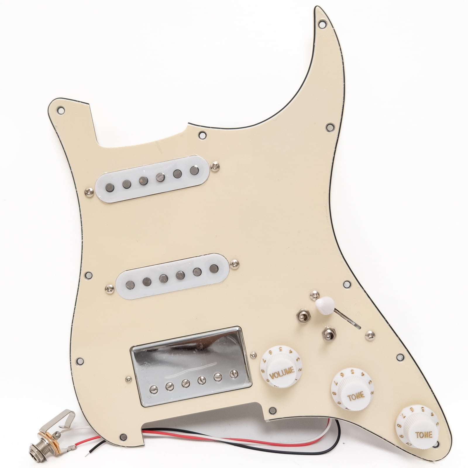 Guitar Prewired Loaded Strar Pickguard, with SSH Alnico 5 Humbucker ...