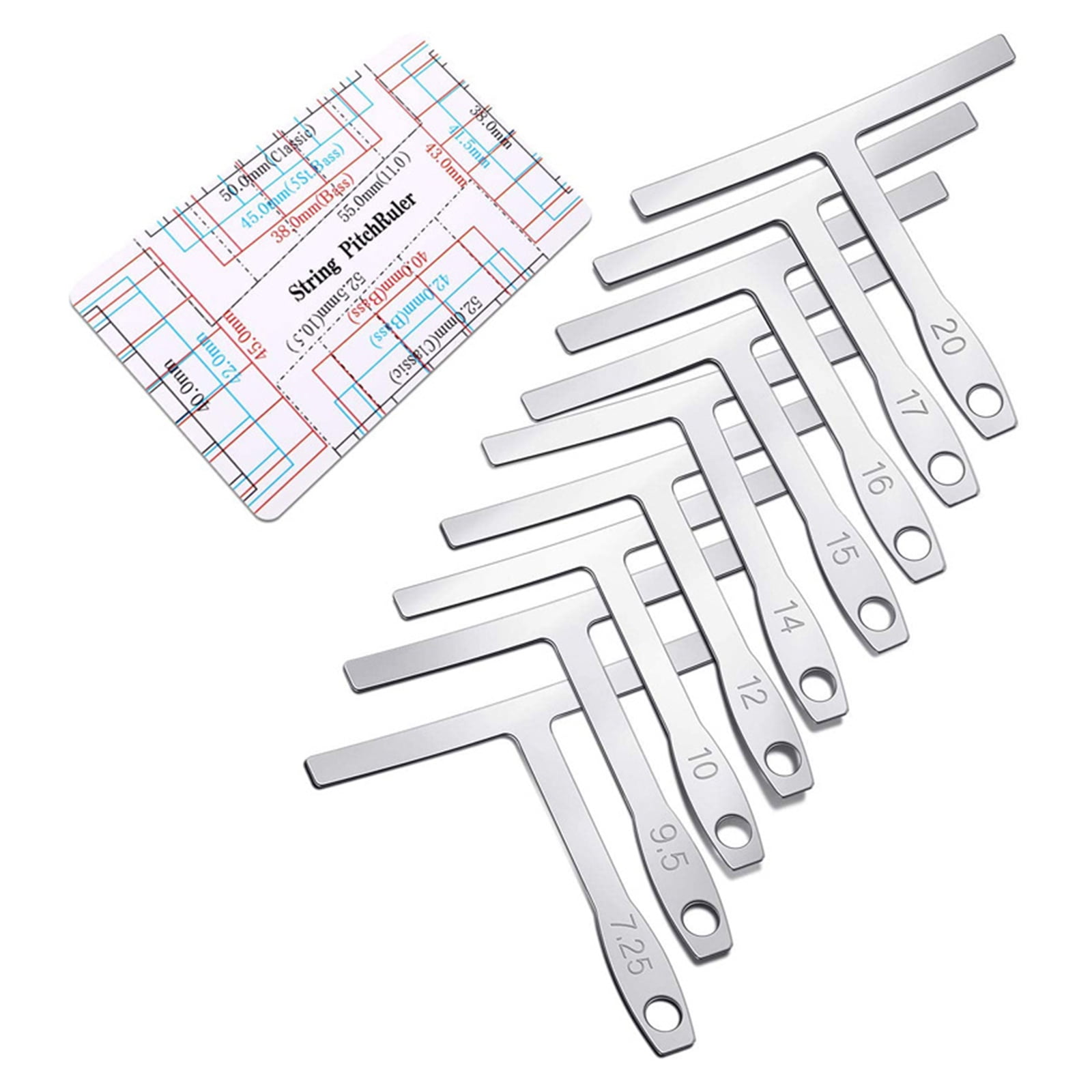 Guitar Radius Gauge & String Height Ruler set Universals Guitar Gauge ...