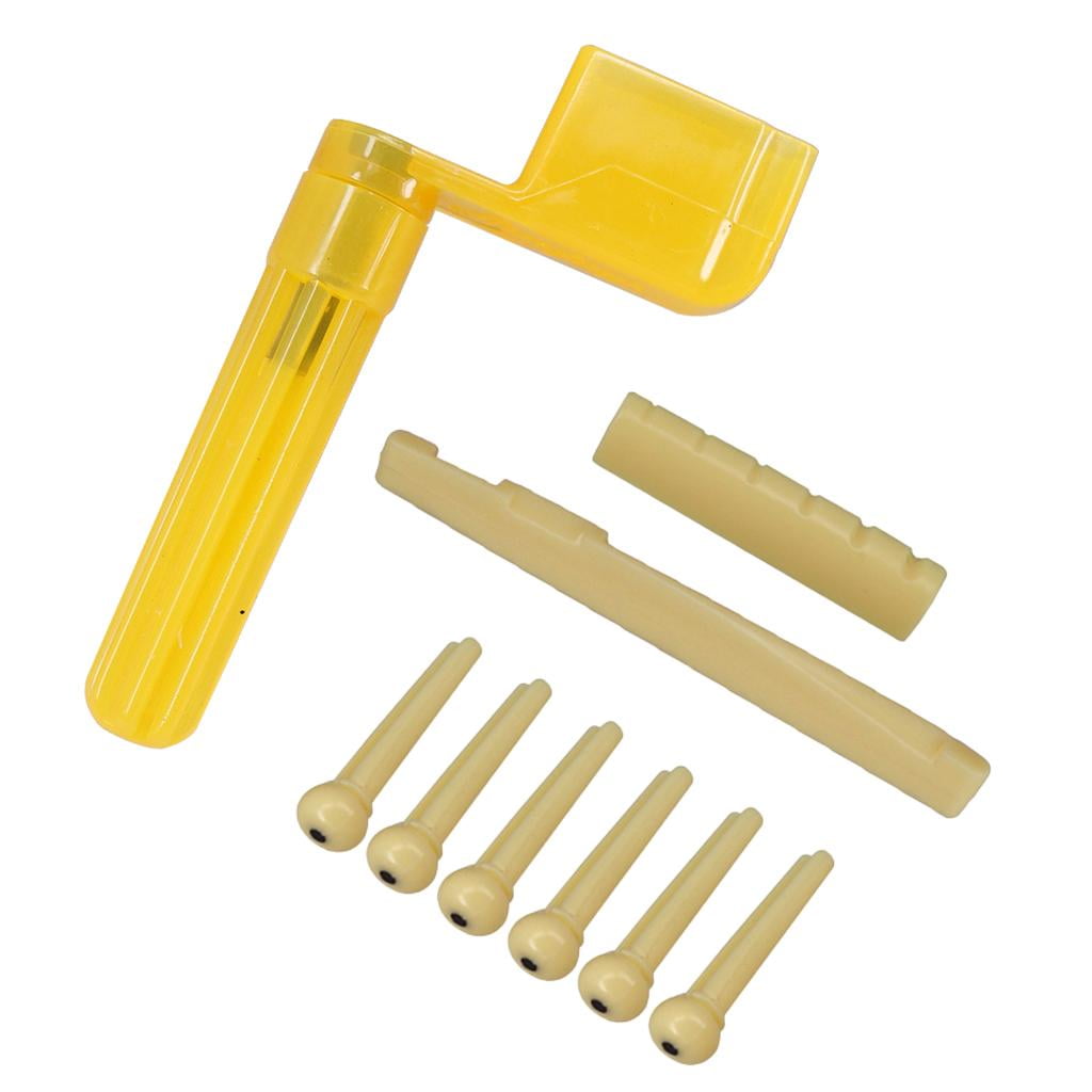Guitar Saddle Nuts String Winder Head Puller Cutter Bridge Pins Random ...