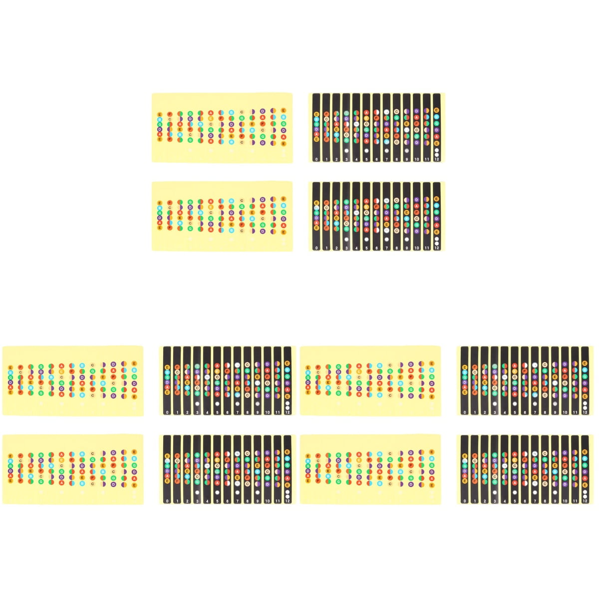 Guitar Scales Stickers Fingerboard Decals Guitars Puree for Notes Bass ...