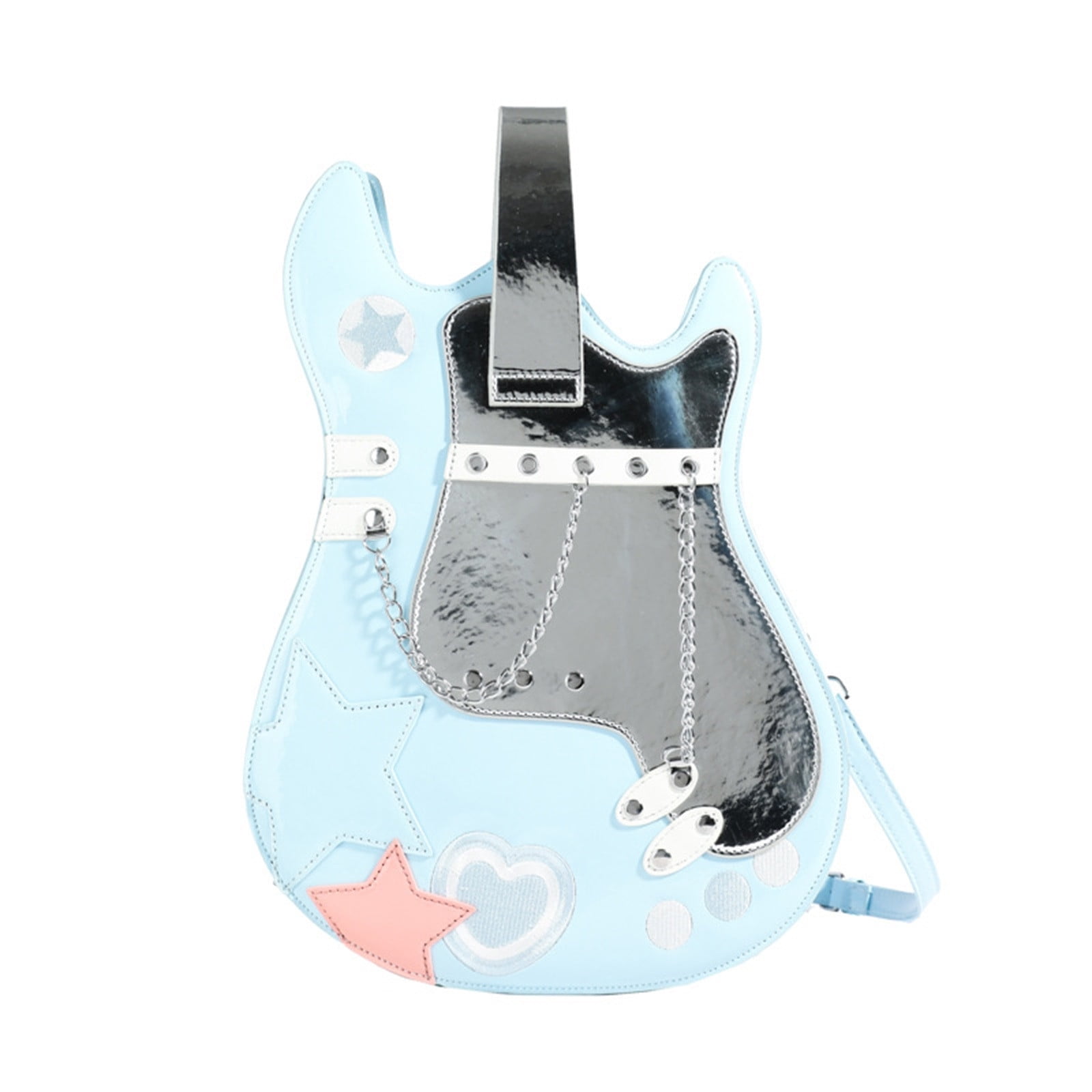 Guitar Shaped Mini Backpack Purse for Women – Patent Leather Ladies Bag ...