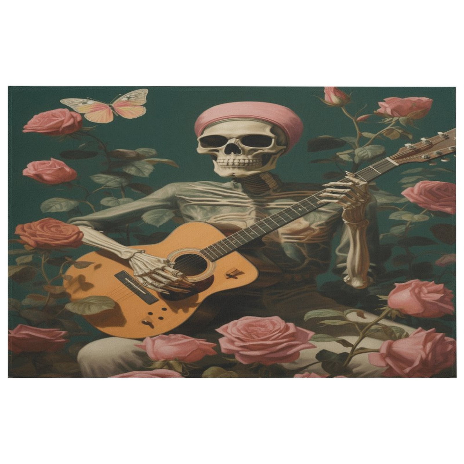 Guitar Skeleton Rock Rug - for Living Room, Bedroom, And Dining Room ...