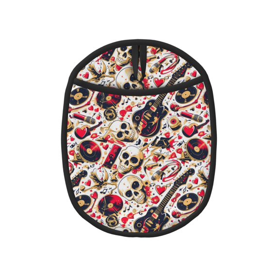 Guitar Skull rock Pot Holders for Kitchen - Heat Resistant Oven Mitts ...