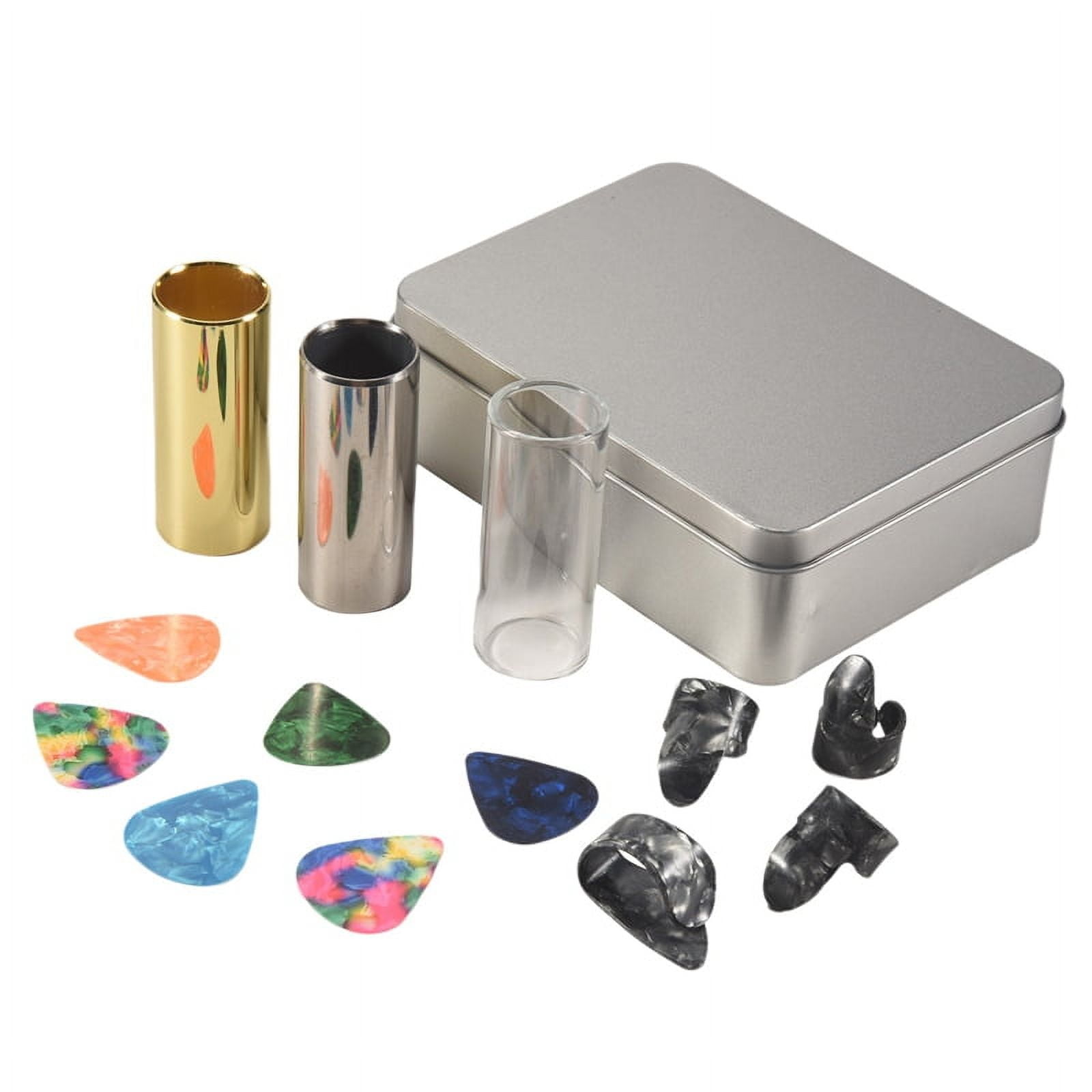 Guitar Slide Set Of 1 Glass Slide, 1 Steel Slide and 1 Brass Guitar ...