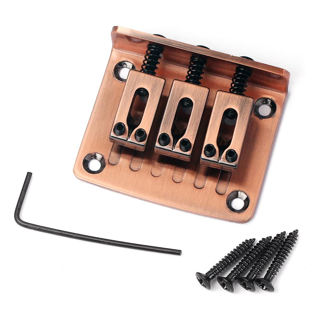 Guitar Spare Parts Hard-Tail Bridge for Cigar Box Electric Guitar, 3 ...