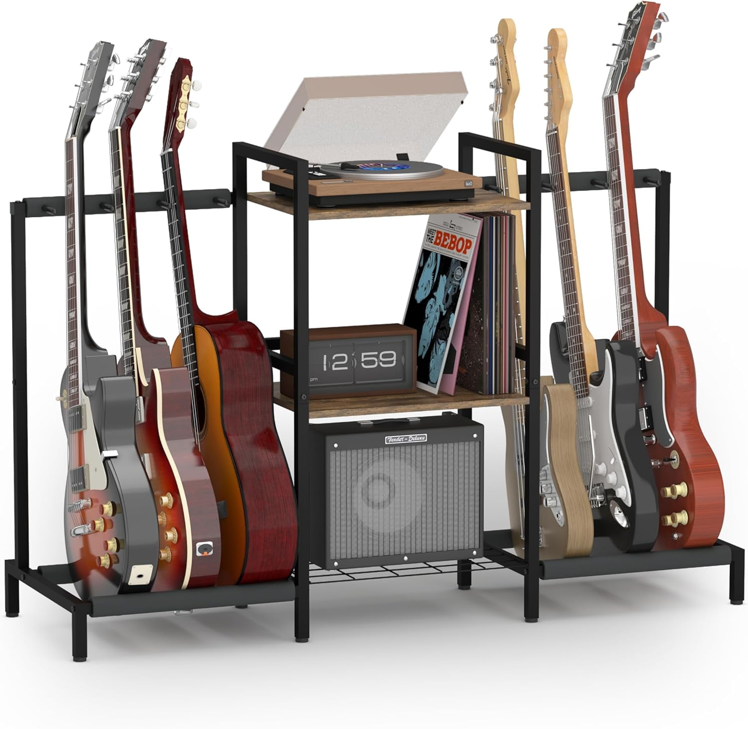 Guitar Stand Guitar Rack with 4 Guitar Holders for Acoustic, Electric ...