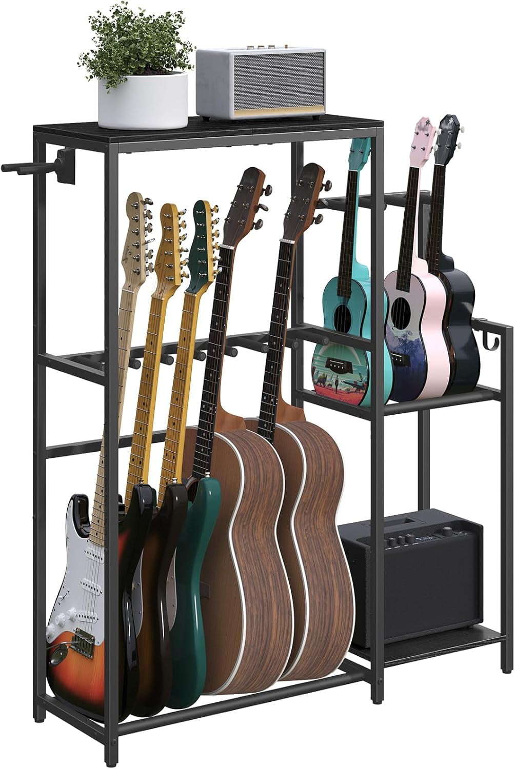 Guitar Stand, Multi-Guitar Rack, for Acoustic, Electric Guitar, Bass ...