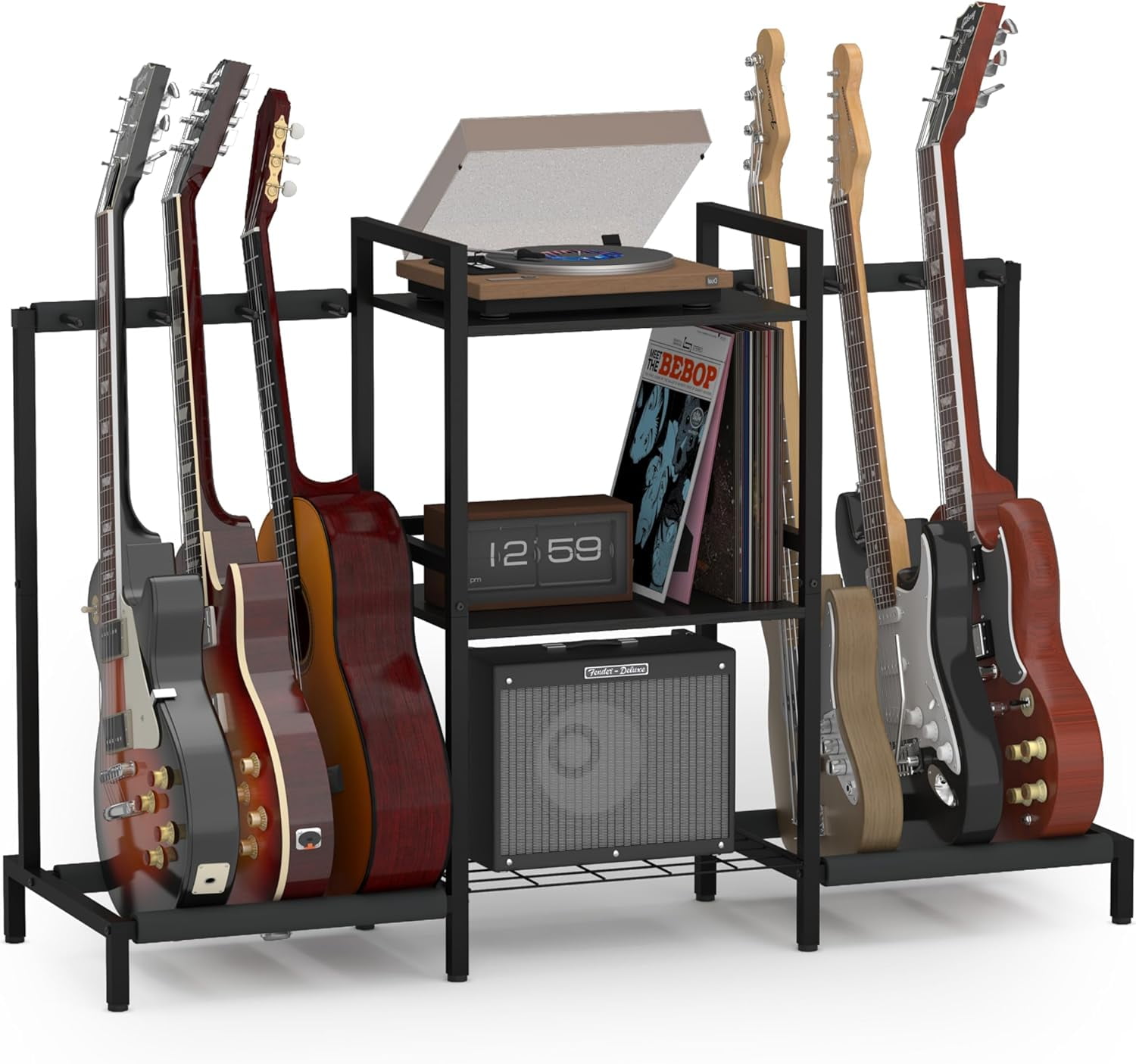 Guitar Stand Guitar Rack with 4 Guitar Holders for Acoustic, Electric ...
