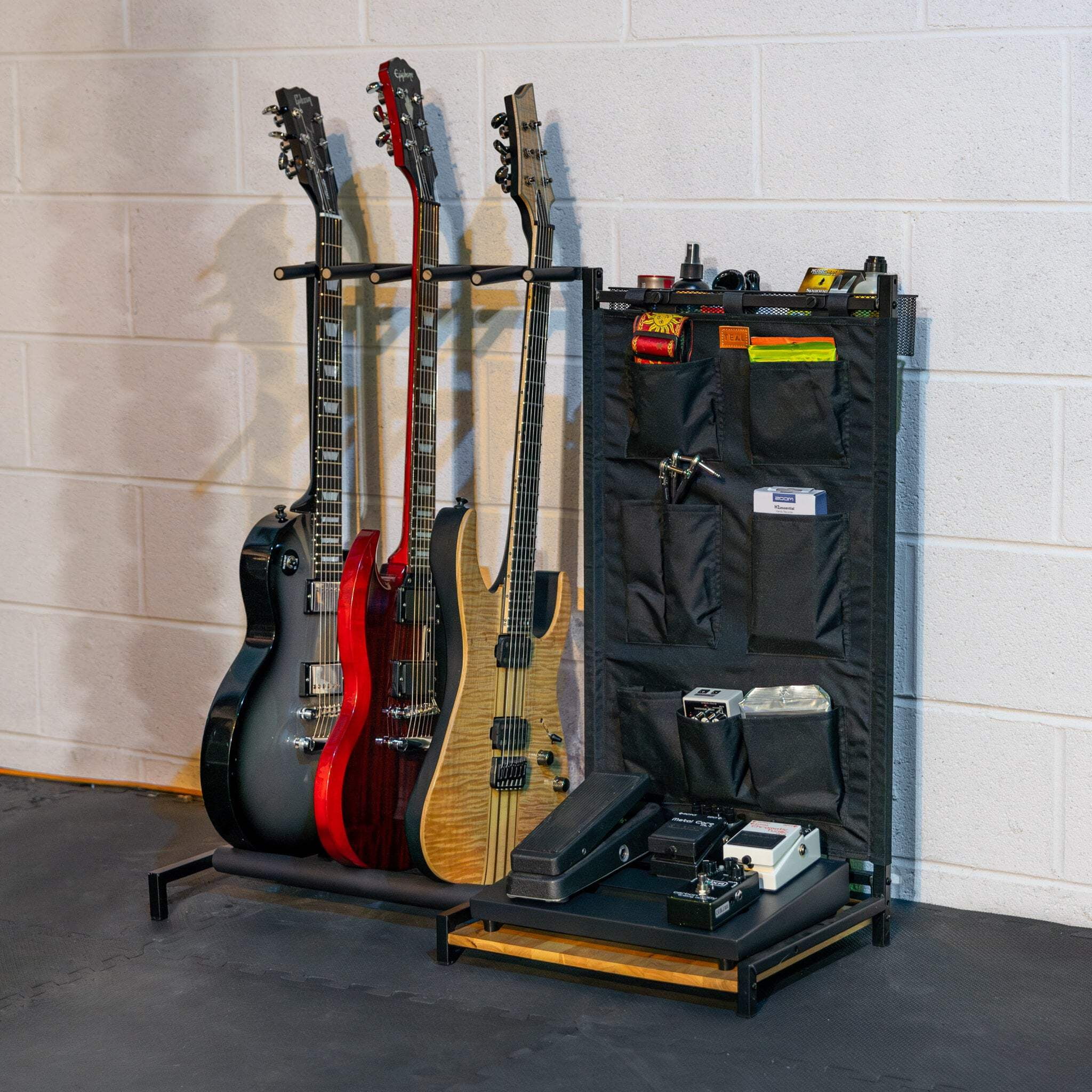 Guitar Storage Stand with Accessories Organizer, Freestanding Portable ...
