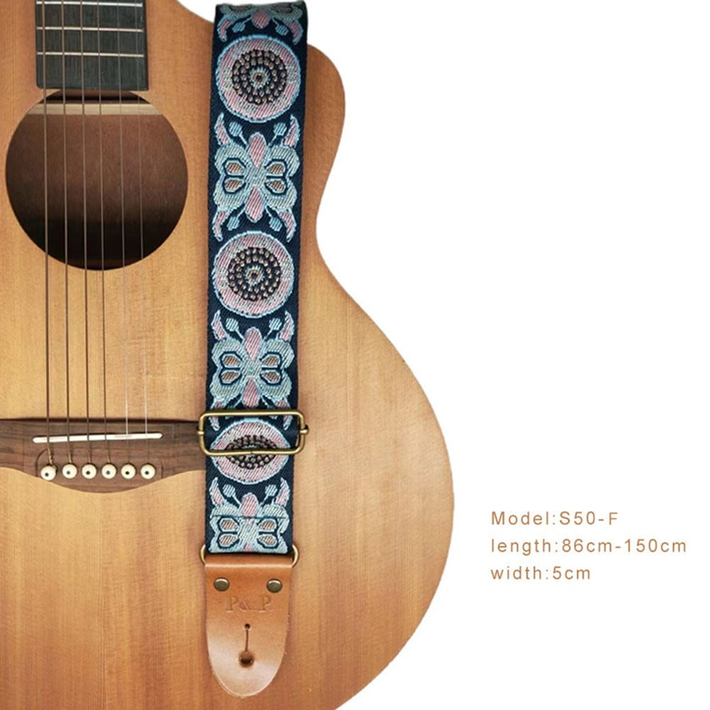 Guitar Strap Guitar Strap Embroidered For Acoustic Folk Guitar Strap ...