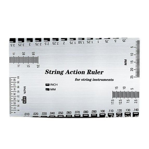 Guitar String Action Gauge,String Height Ruler,Guitar Fret Rocker Tool ...