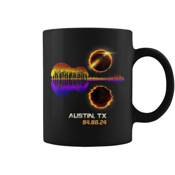 Guitar Total Solar Eclipse Austin Texas Coffee Mugs - Walmart.com