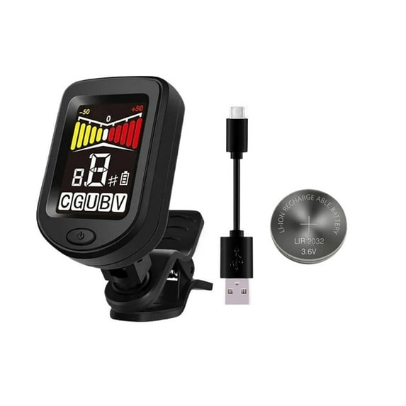 Guitar Tuner Rechargeable Chromatic Digital Tuner With Color LCD ...