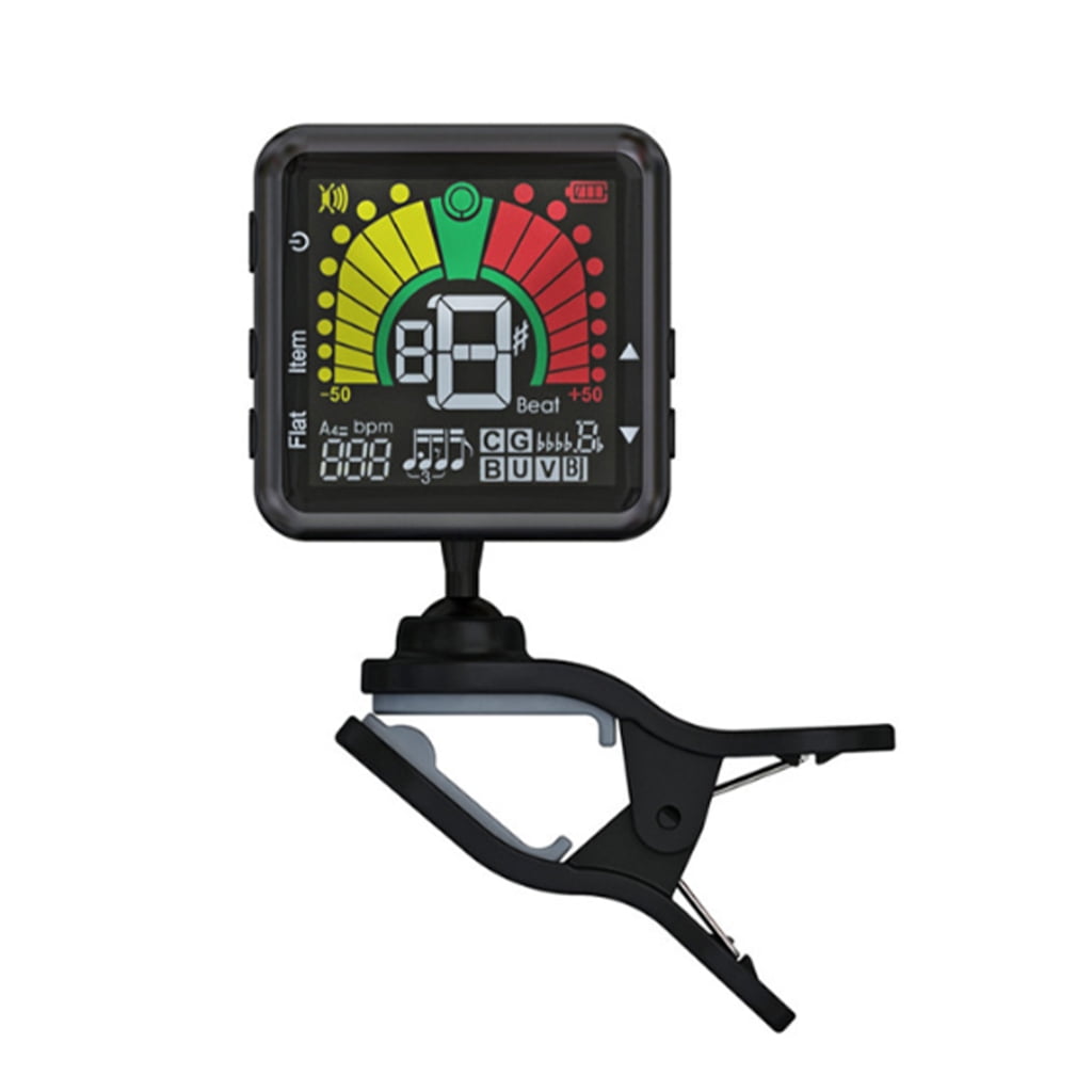Guitar Tuner Rechargeable Tuner LCD Display Tuner Clip On Tuner Digital ...