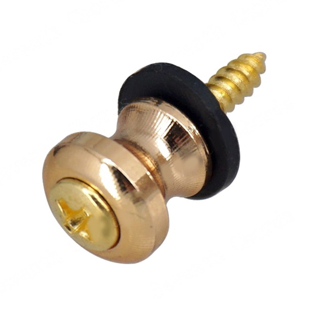 Guitar Ukulele Mandolin Strap Button Locks Secure Screw Black Gold ...