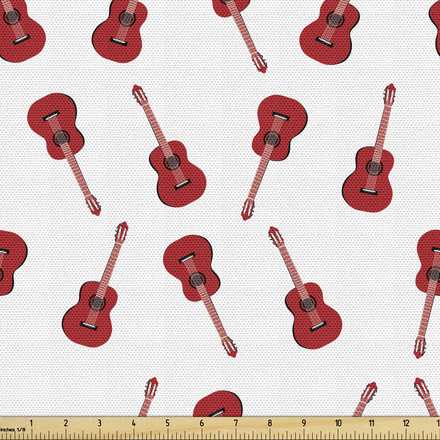 Ambesonne Guitar Fabric by the Yard Upholstery, Classic Western ...