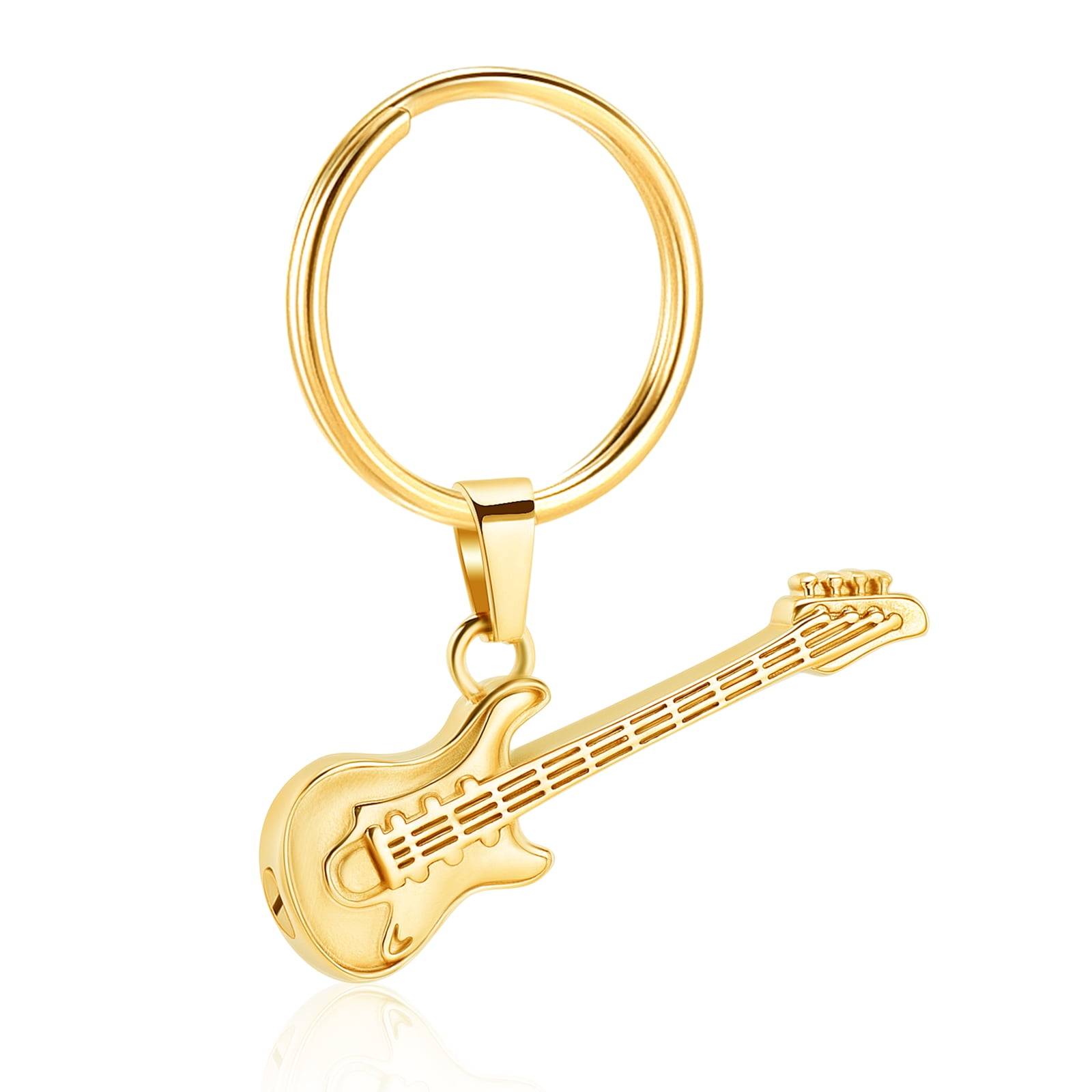 Guitar Urn Pendant Pet Cremation Keepsake Urn Keychains for Ashes ...