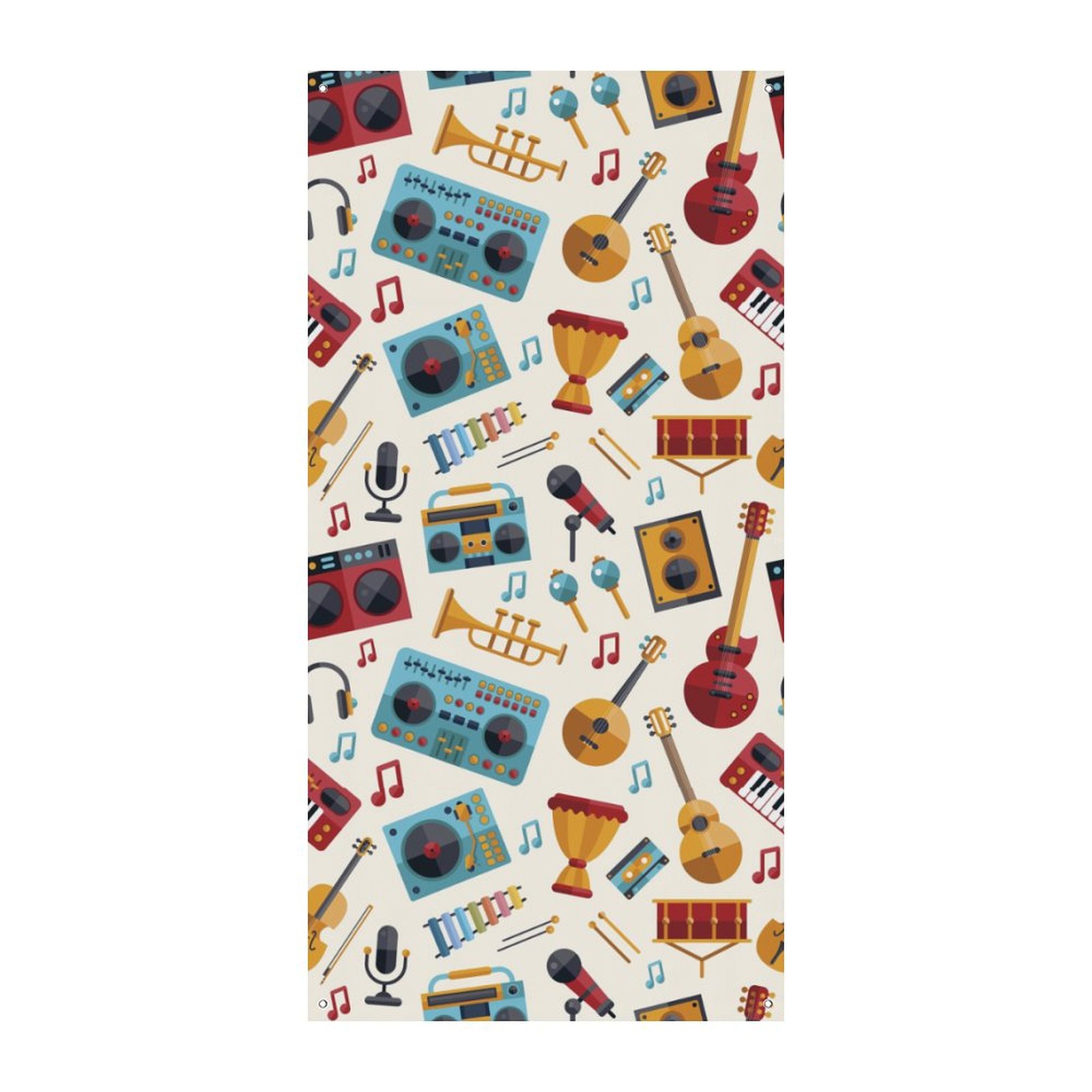 Guitar Violin Musical Instrument Pattern Door Cover Banners Flag ...