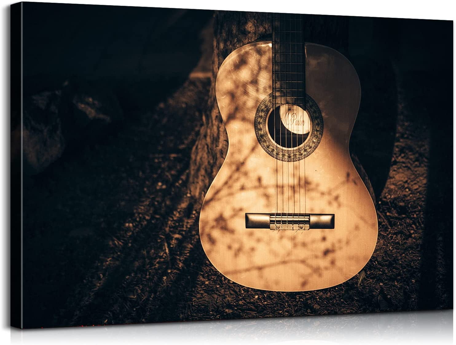 Guitar Wall Decor Acoustic Guitar in Light Posters and Prints Guitar ...