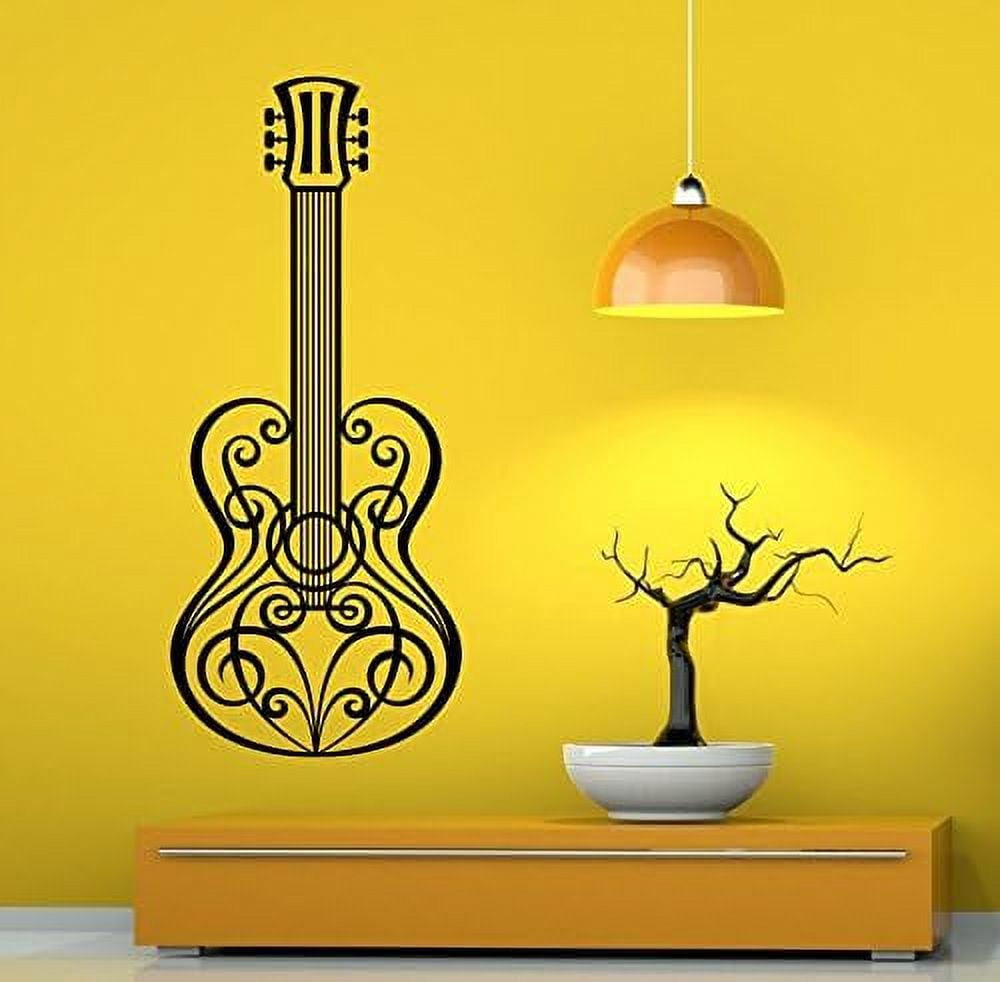 Guitar Wall Vinyl Sticker Musical Instrument Interior Housewares ...