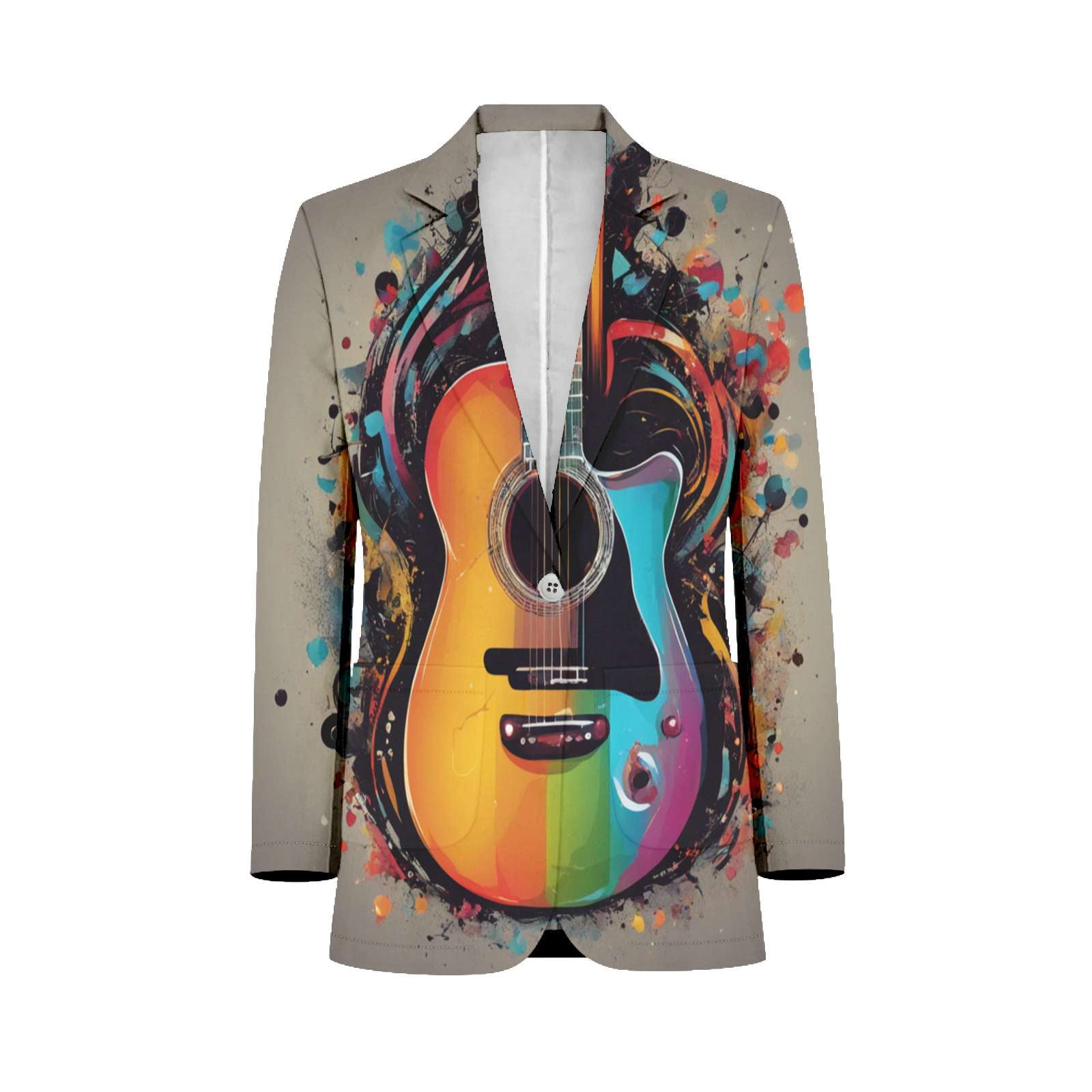 Guitar Wings Melody Of Music Men Blazers Slim Clothing Summer Jacket ...