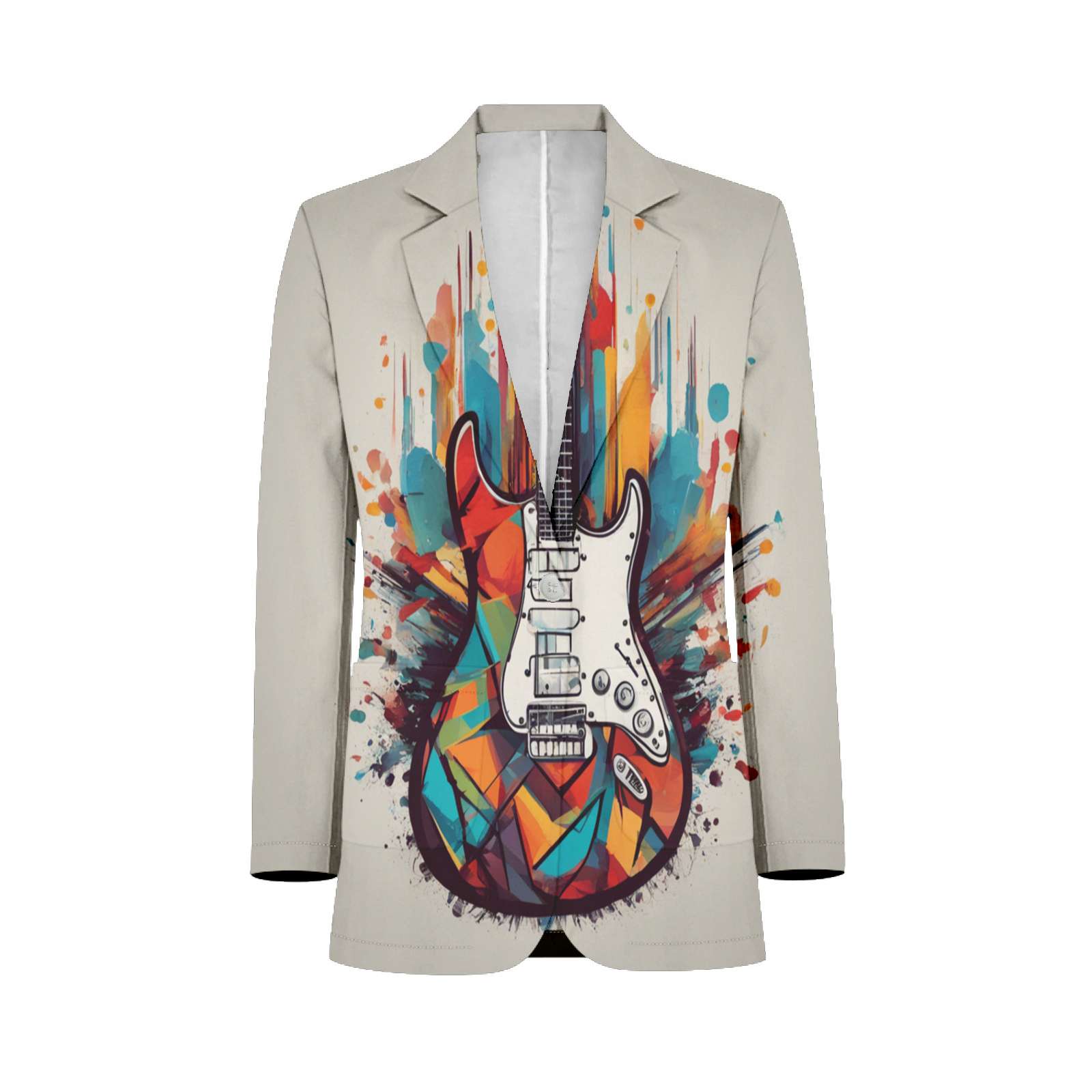 Guitar Wings Melody Of Music Mens Suits Shawl Collar Slim Fit Suit Mens ...