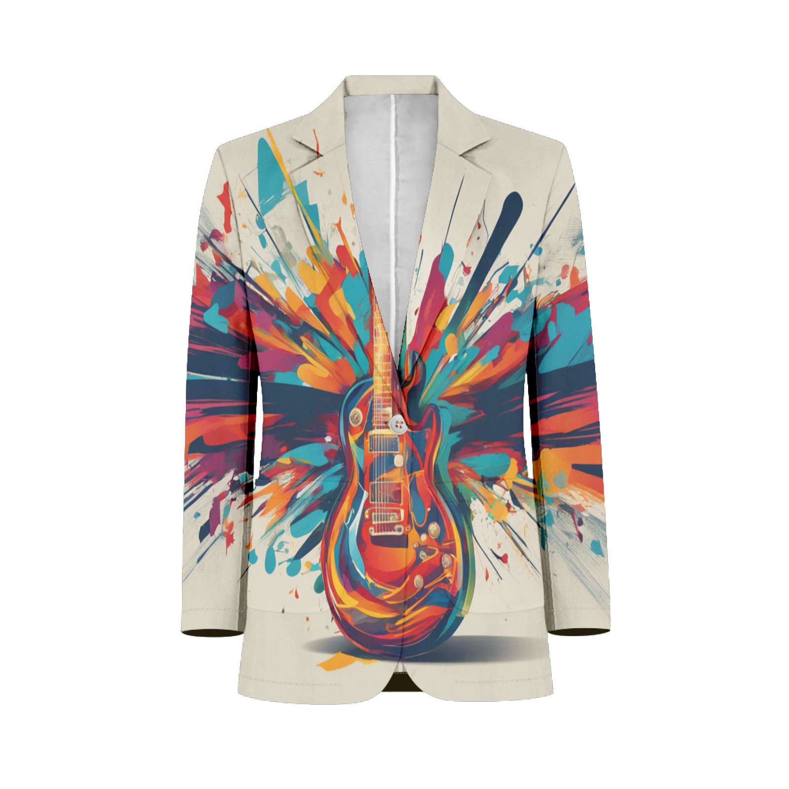 Guitar Wings Melody Of Music Mens Suits Shawl Collar Slim Fit Suit Mens ...