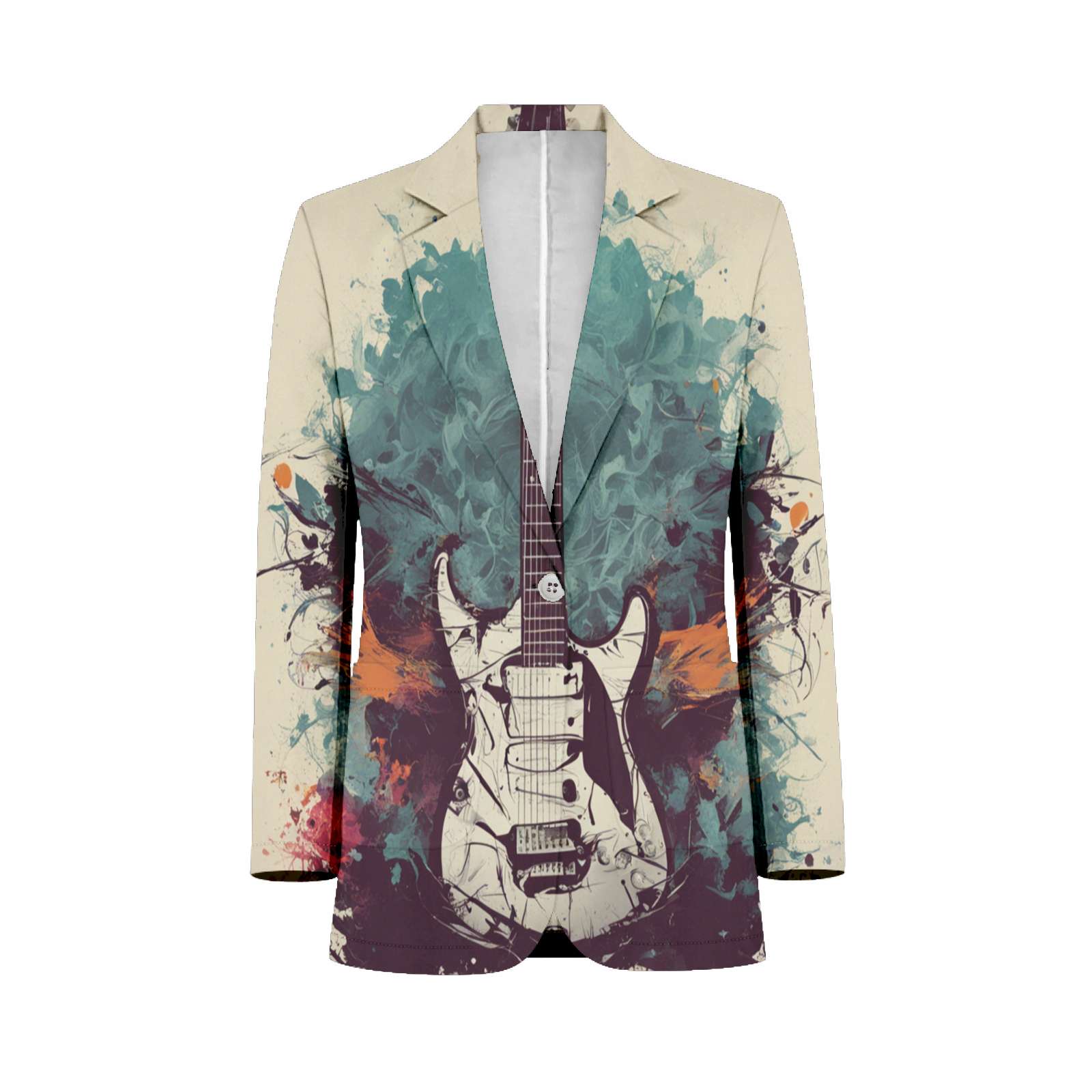 Guitar Wings Melody Of Music Mens Suits Shawl Collar Slim Fit Suit Mens ...