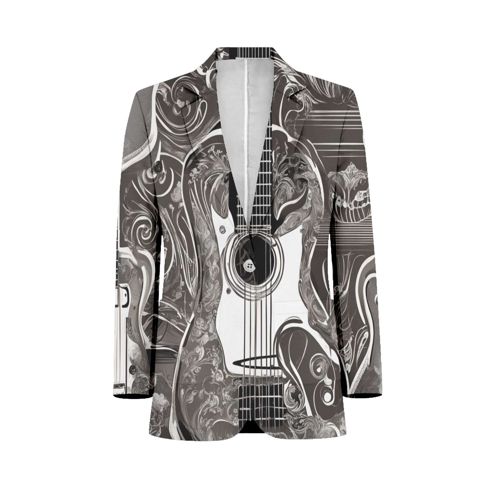 Guitar Wings Melody Of Music Mens Suits Shawl Collar Slim Fit Suit Mens ...