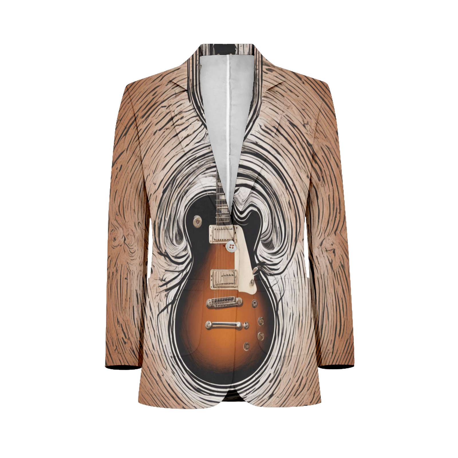 Guitar Wings Melody Of Music Mens Suits Shawl Collar Slim Fit Suit Mens ...