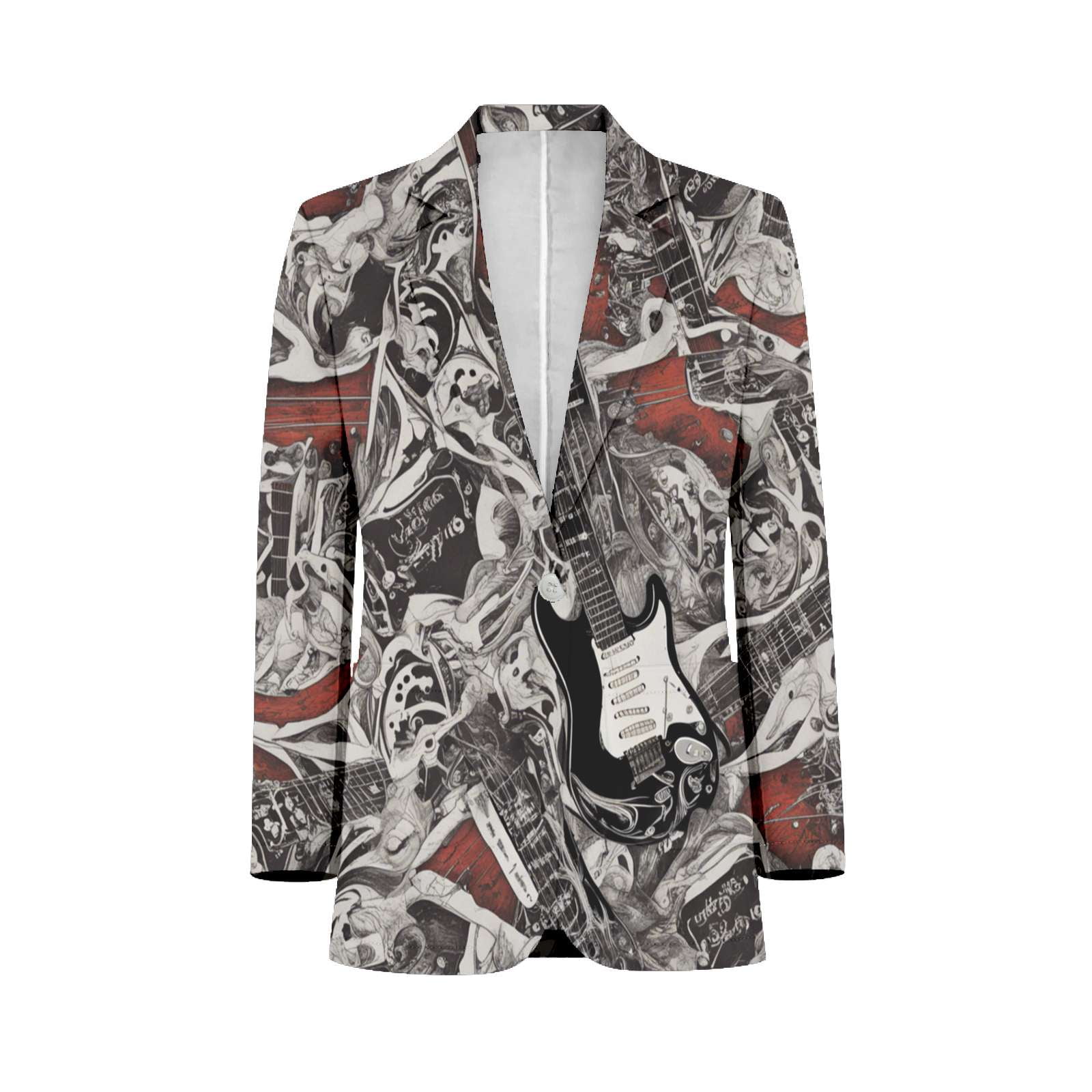 Guitar Wings Melody Of Music Mens Suits Shawl Collar Slim Fit Suit Mens ...