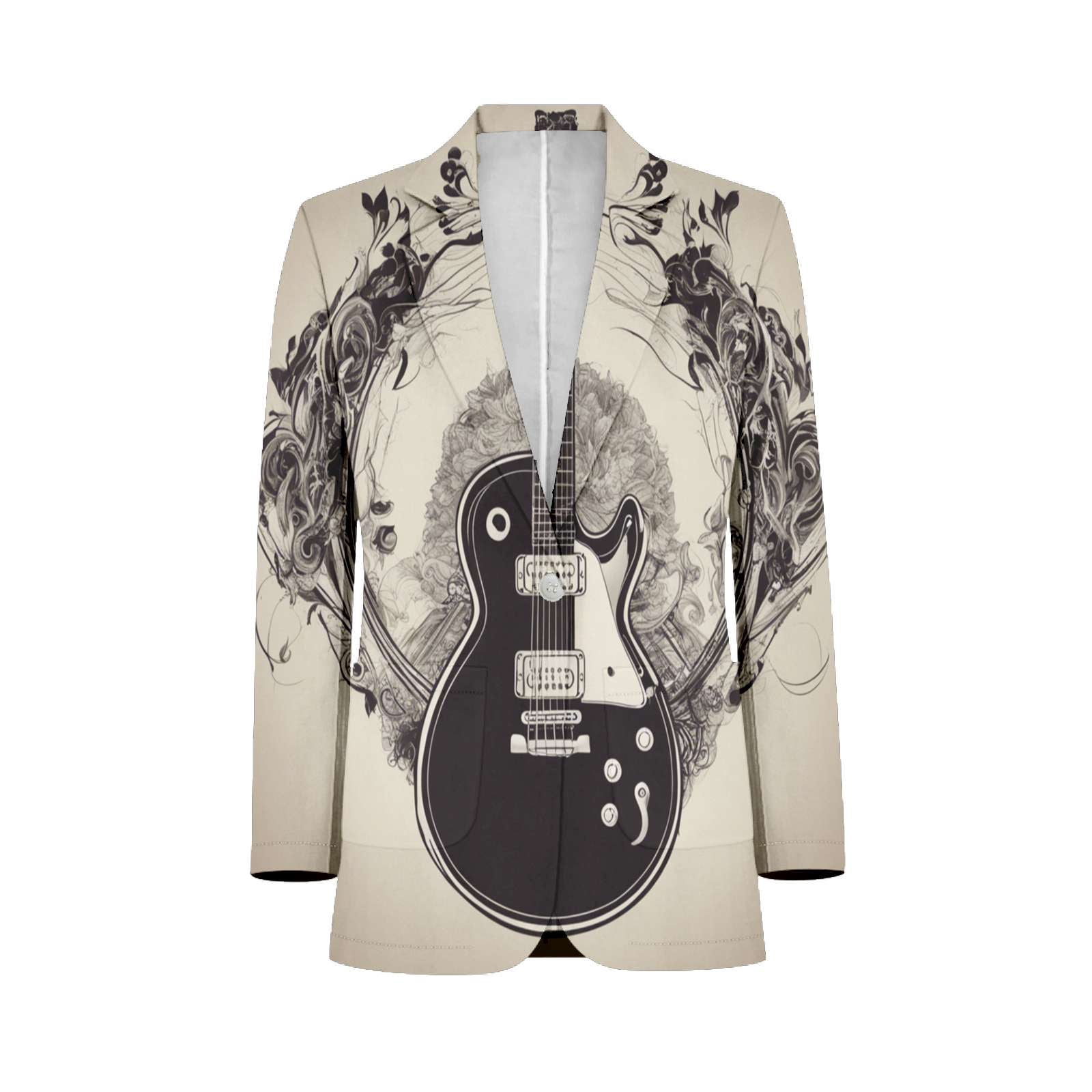 Guitar Wings Melody Of Music Mens Suits Shawl Collar Slim Fit Suit Mens ...
