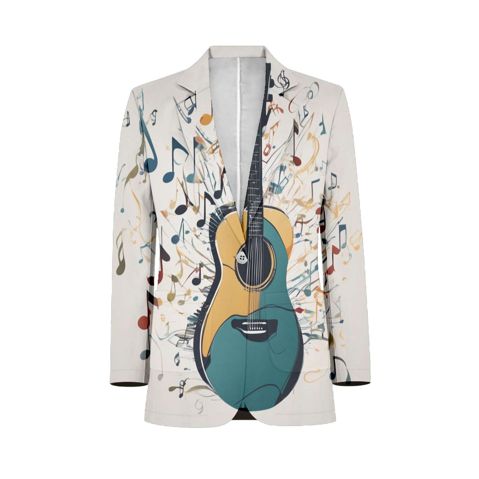 Guitar Wings Melody Of Music Mens Suits Shawl Collar Slim Fit Suit Mens ...