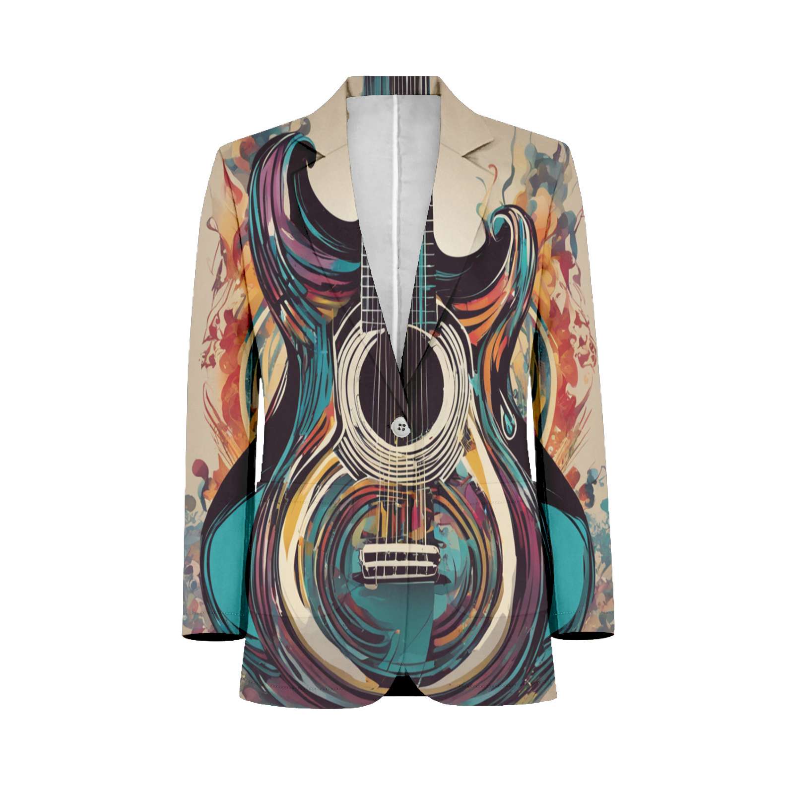 Guitar Wings Melody Of Music Mens Suits Shawl Collar Slim Fit Suit Mens ...
