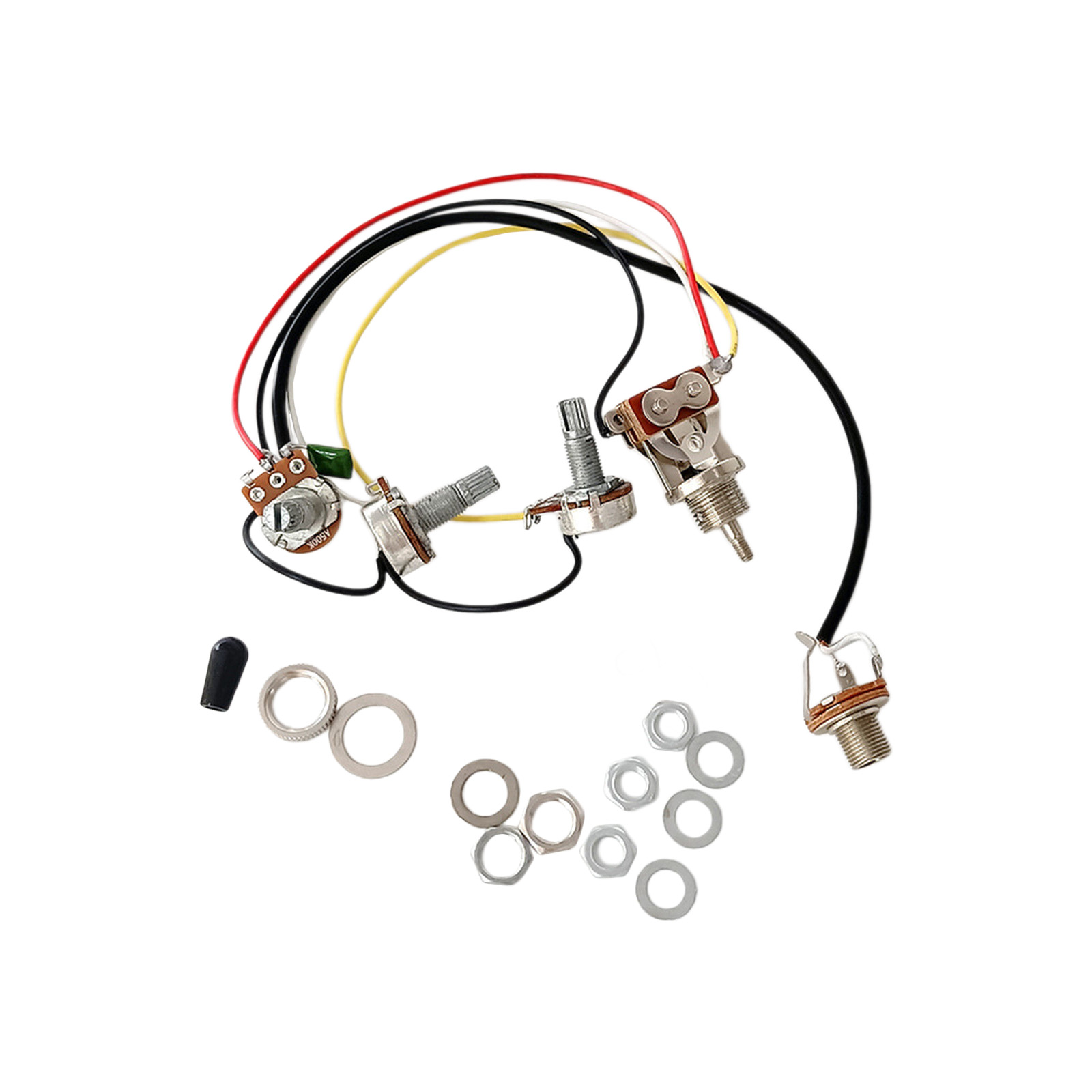 Guitar Wiring Harness 3 Way 500K 1 Volumes 1 Tone and Wiring Harness ...